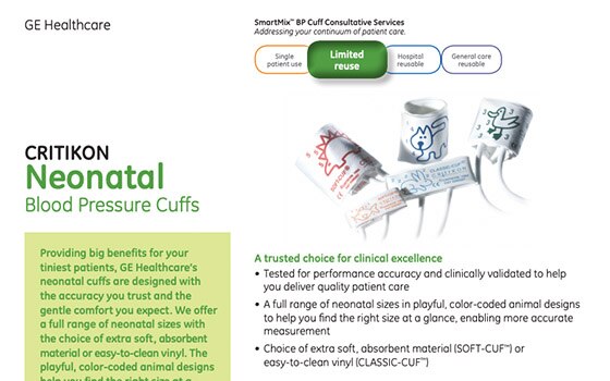 CRITIKON Neonatal cuff Brochure